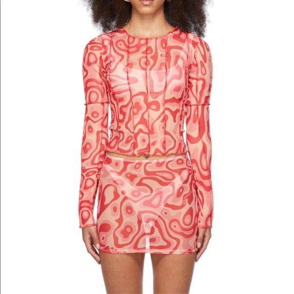 omighty | Skirts | Omighty Ssense Exclusive Pink Mesh Lava Set | Poshmark